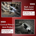 5 count Ball Joint Separator Pitman Arm Puller, Tie Rod End Tool for ...