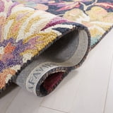 SAFAVIEH Blossom Fisher Floral Area Rug, Charcoal/Plum, 3' x 5 ...