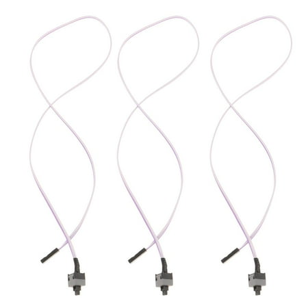 3Pack 70cm PC Desktops Power Push Button Cable ATX Computer On / Off ...