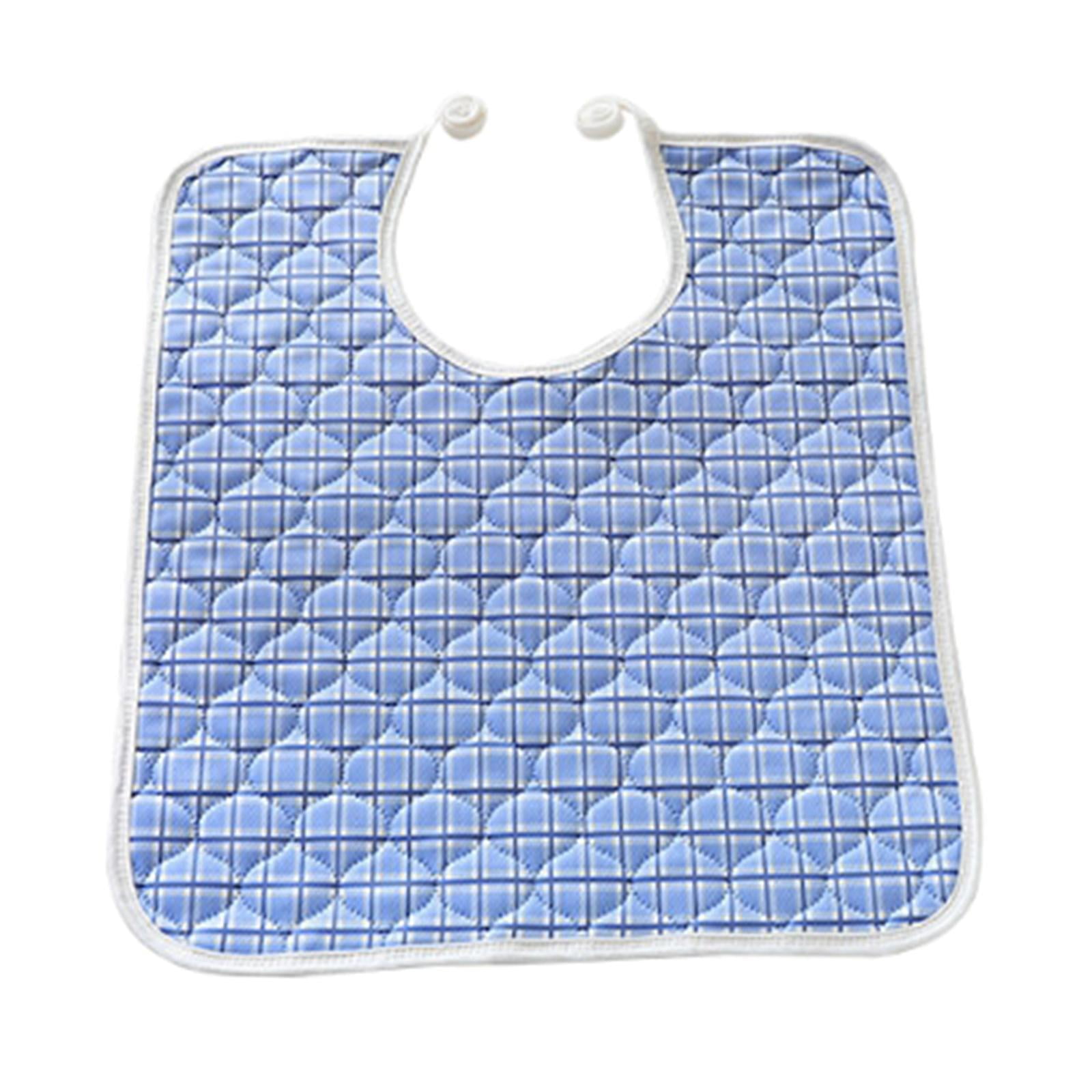 Adults Bibs w/ Adjustable Strap Clothing Protectors for Disabled Blue ...
