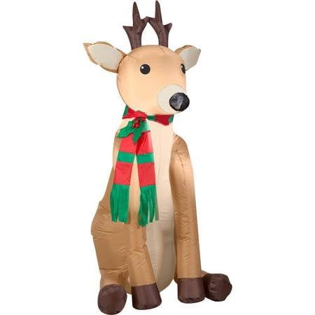 Gemmy Airblown Christmas Inflatables Reindeer, 4' - Walmart.com ...