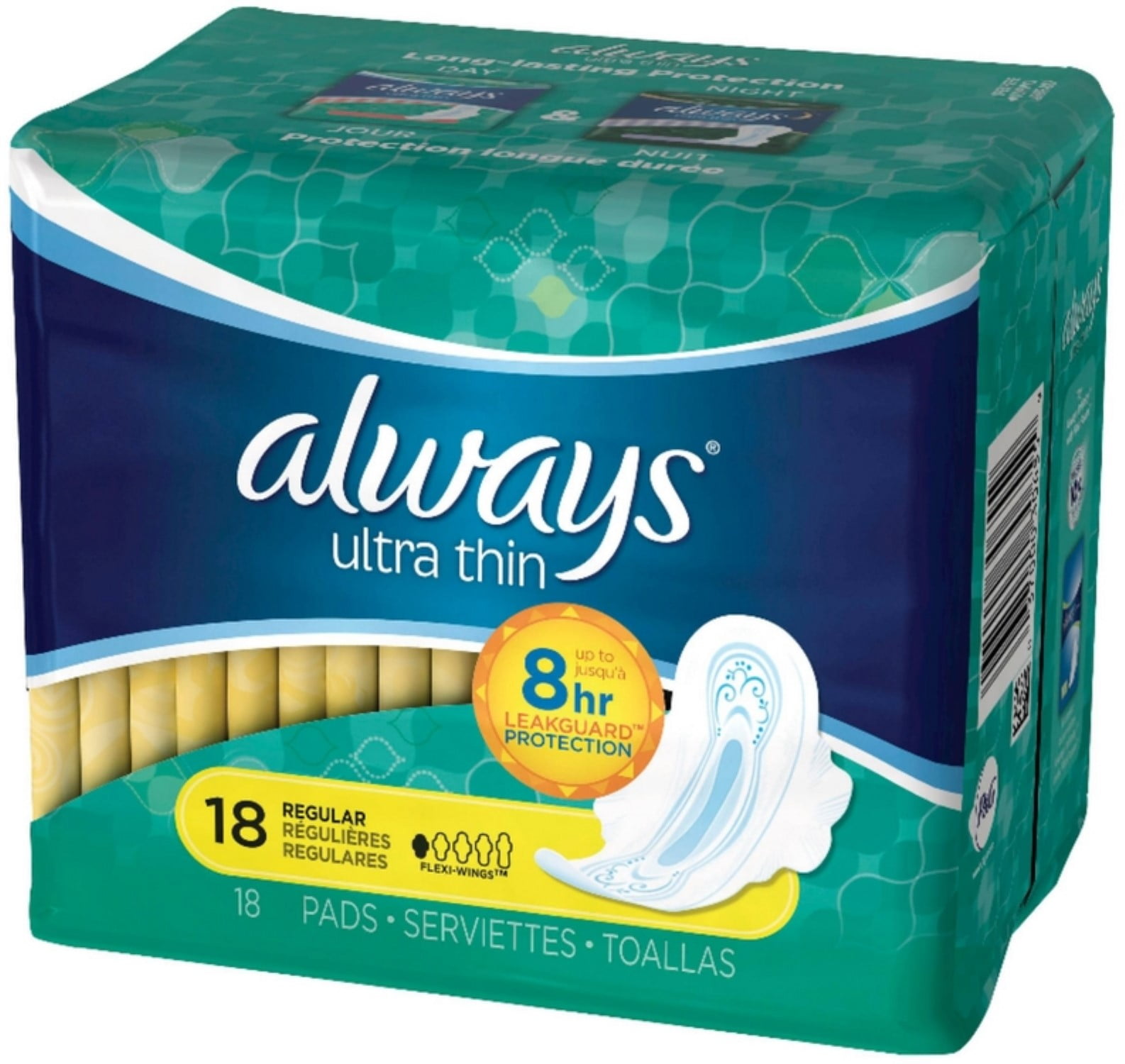 Always Ultra Thin Pads Regular Flexi-Wings 18 ea - Walmart.com