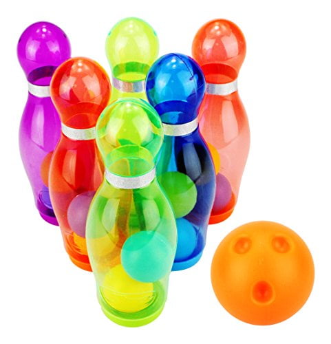 YG Sport Bowling Children's Kid's 7 Pcs. Toy Bowling Playset w/ 6 Pins ...