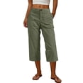 Cargo Capri Pants for Women Casual Summer Stretch Straight Leg Capris ...