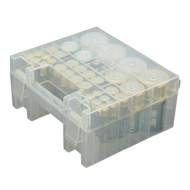 Plastic Battery Storage Box Case Holder Container Organizer for AA AAA ...