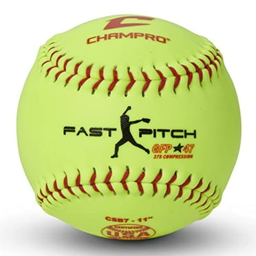 Rawlings USSSA 12 inch Dream Seam High Density Core Leather Softballs ...