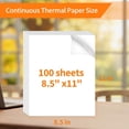 Thermal Printer Paper 8.5" x 11", Letter Thermal Papers, Continuous ...