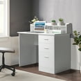 Winado White Computer Desk with Drawers & Hutch, Ideal for Home Office ...