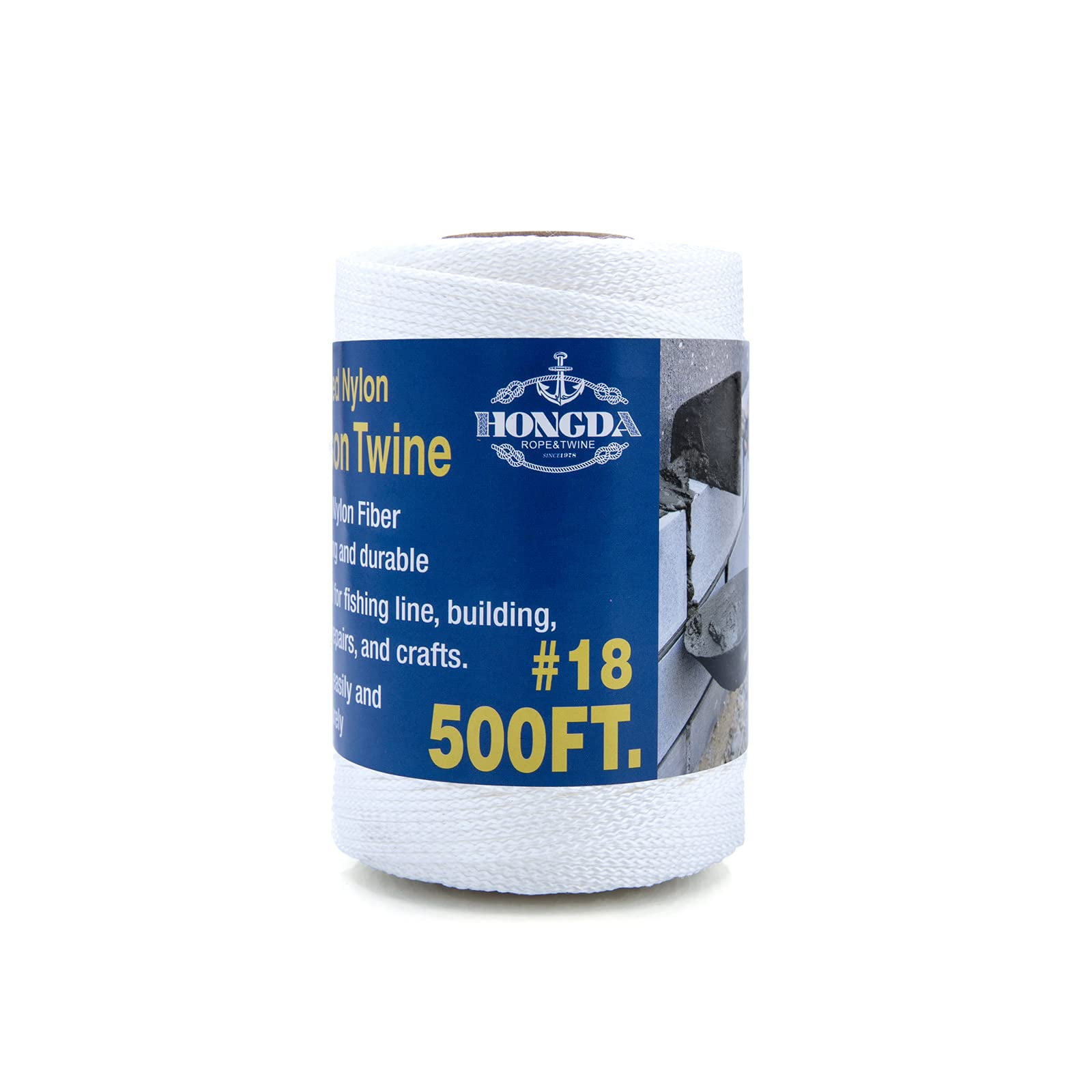 HONGDA Mason Line, 500 Feet #18 Braided Nylon Mason line String Perfect ...