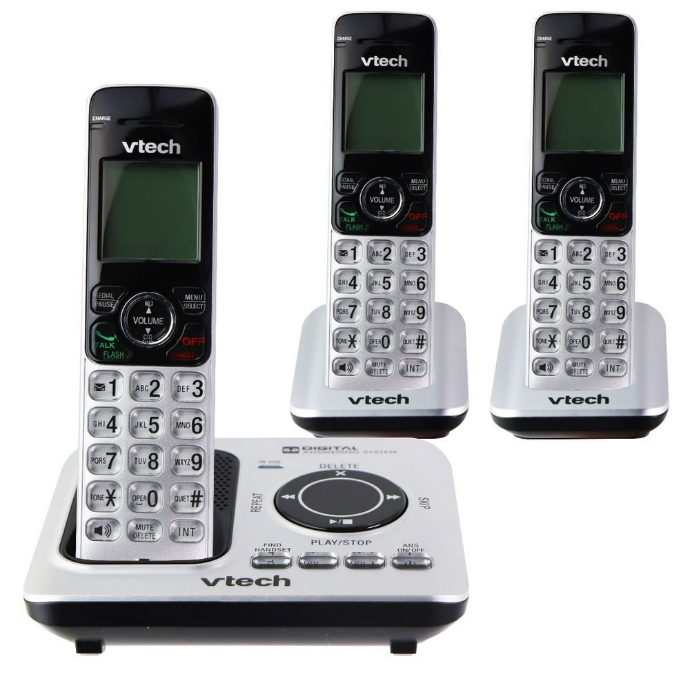 VTech DECT 6.0 Expandable Cordless Phone - Silver (CS6629-3 ... VTech DECT 6.0 Expandable Cordless Phone - Silver (CS6629-3 ...