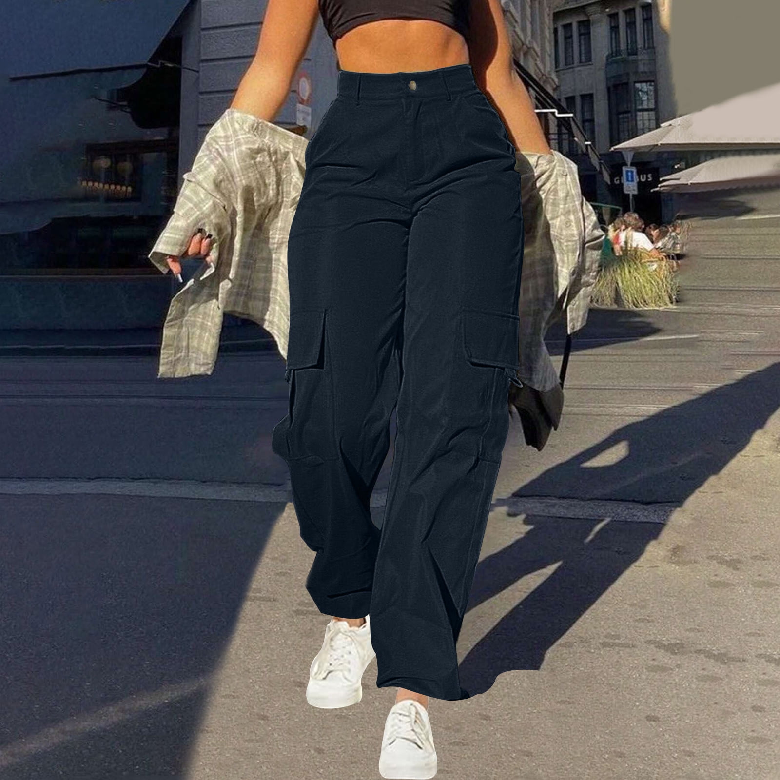 Click here for Timegard Cargo Pants For Women High Waist Straight... prices