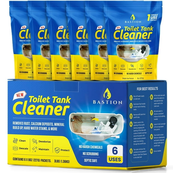 Toilet Tank Cleaner, Single Use 8oz (227g) Packet (*Not For Toilet Bowl ...