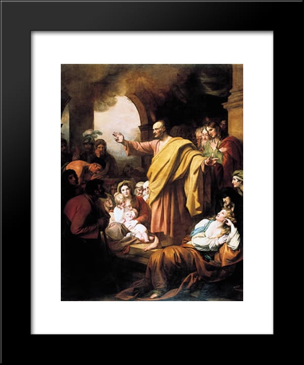 St. Peter Preaching at Pentecost 20x24 Framed Art Print by Benjamin ...