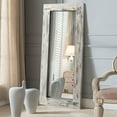 POSHIONS 71"x32" Rustic Full Length Mirror Vintage Wood Framed Bedroom ...