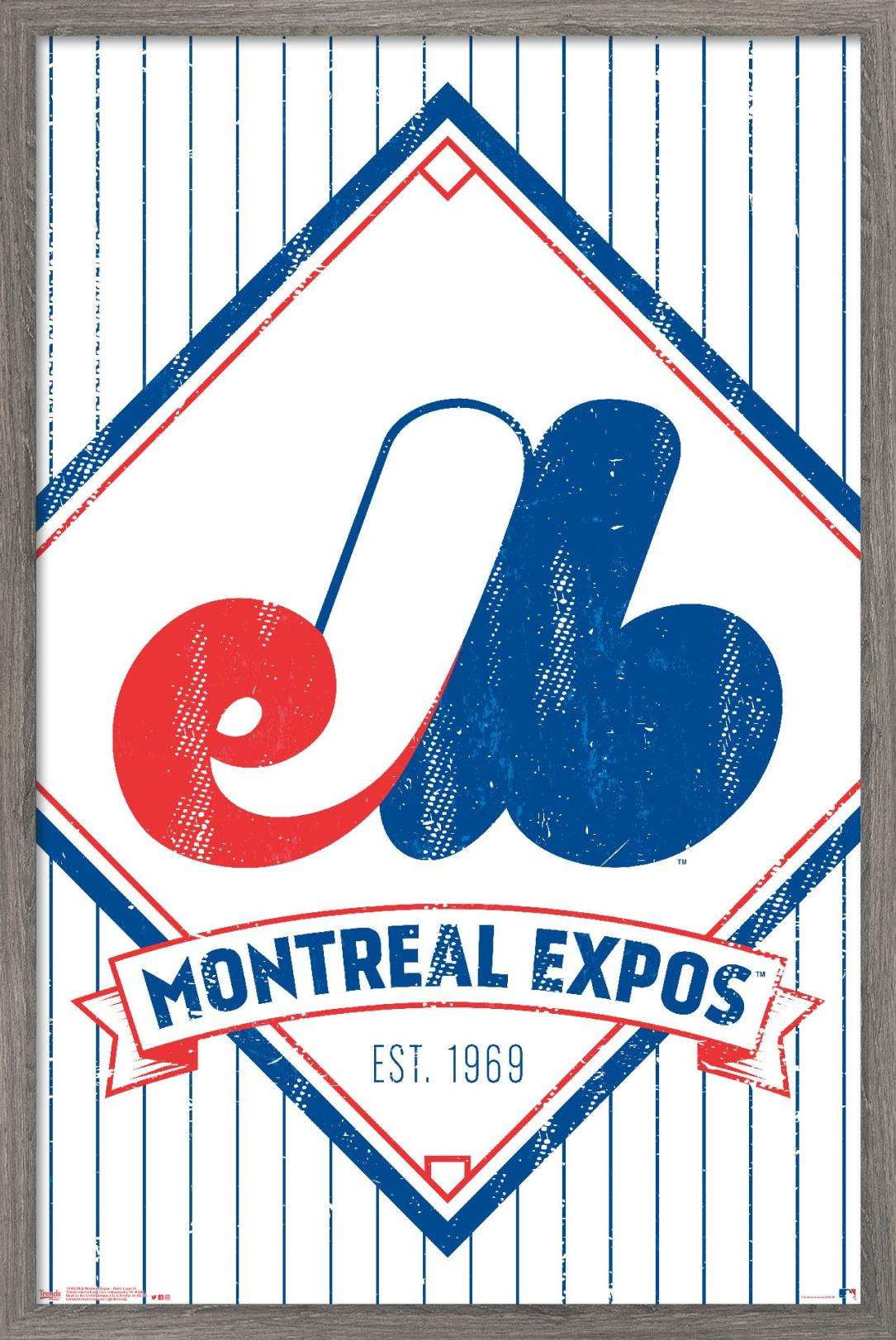 MLB Montreal Expos - Retro Logo 19 Wall Poster, 22.375" x 34", Framed ...