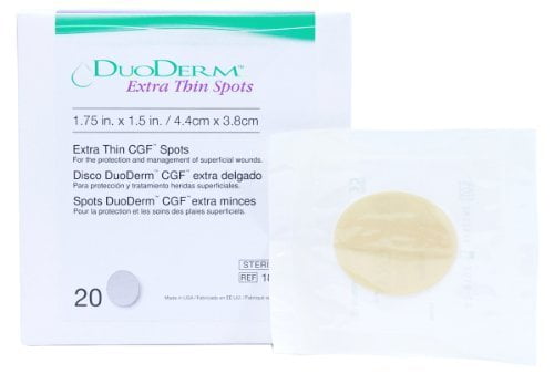 Duoderm Extra Thin Spots Wound Dressings 1.75" x 1.5" - Box of 20 by ...