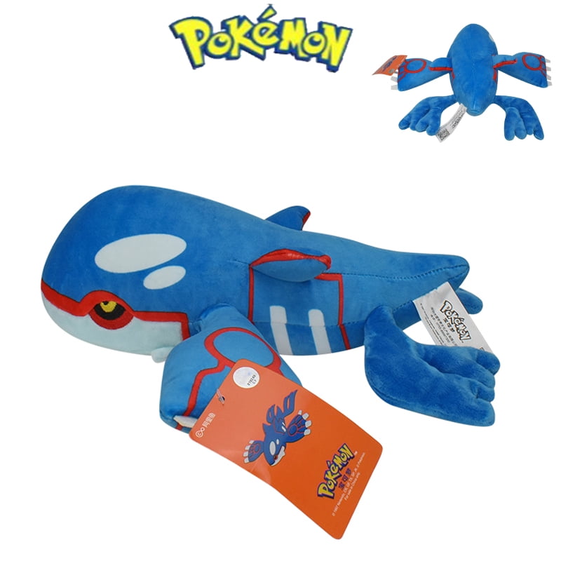 Peluche de Pokémon Kyogre brillante, muñeco de peluche suave de ballena ...