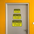 Classic Framed Plus Caution Door Opens Outwards Wall or Door Sign ...