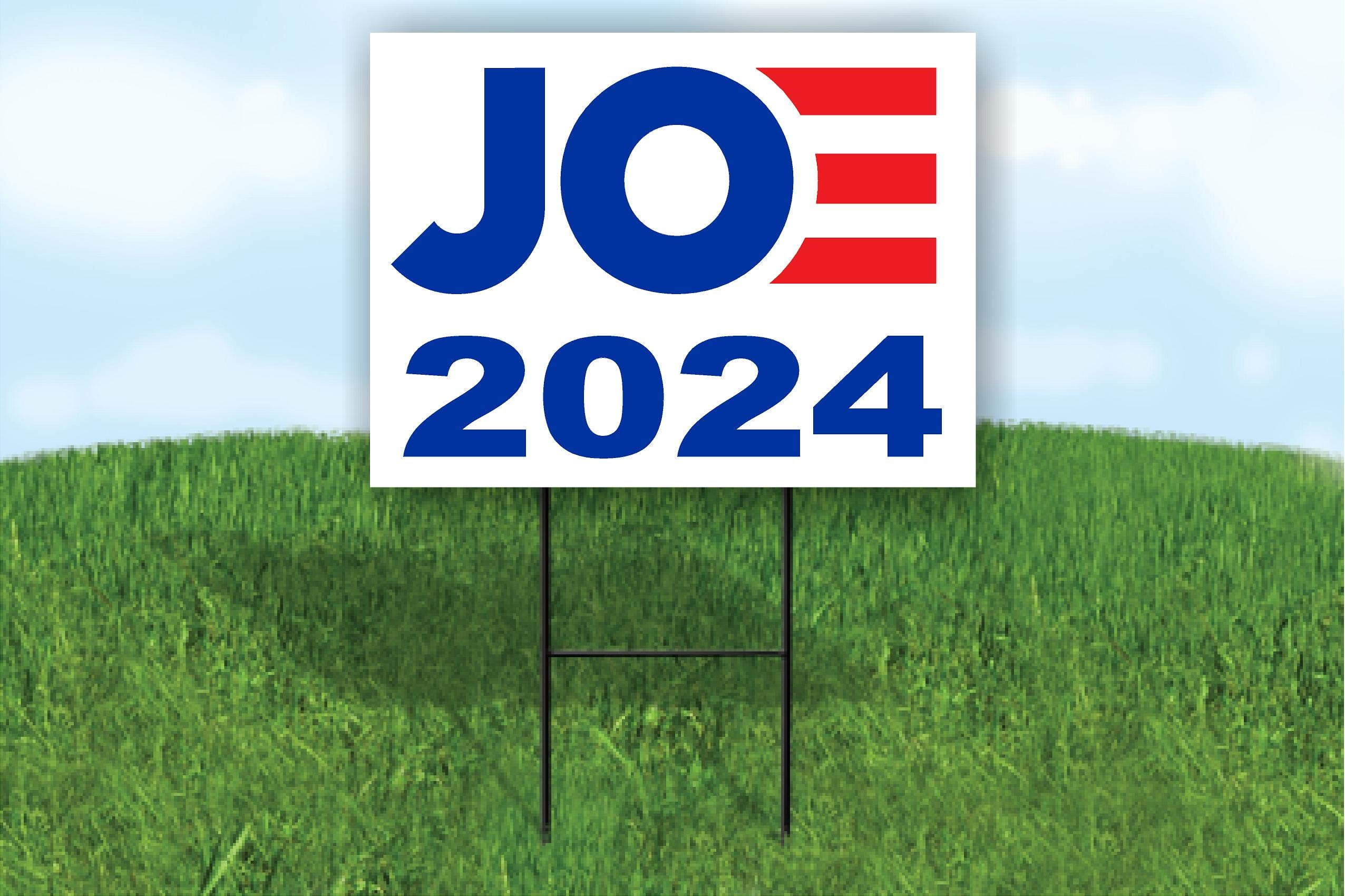 Double Sided Sign joe 2024 yard sign Yard Sign ROAD SIGN with Stand ...
