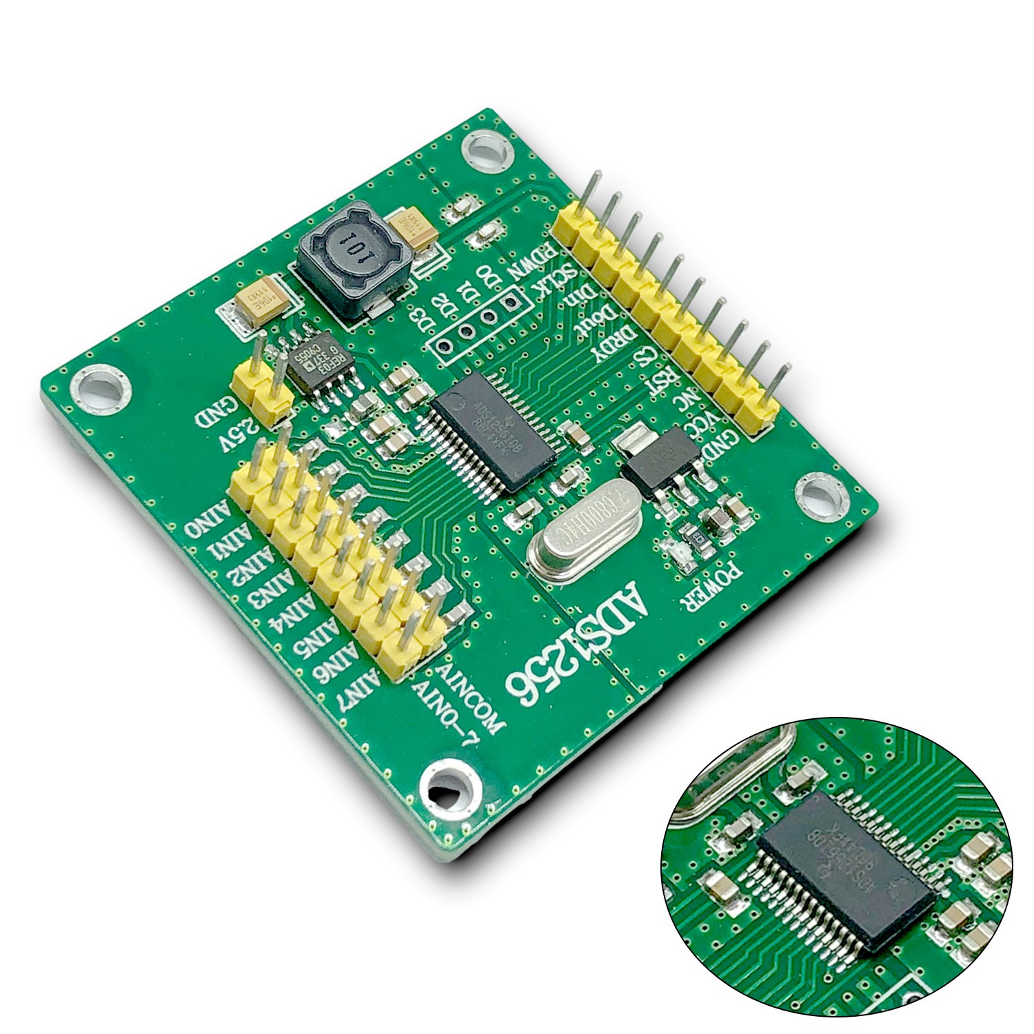 Ads1256 High Precision Adc Module Conversion 24-Bit Eight-Channel ...