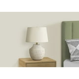 Lighting, 20"H, Table Lamp, Cream Concrete, Ivory / Cream Shade, Modern ...