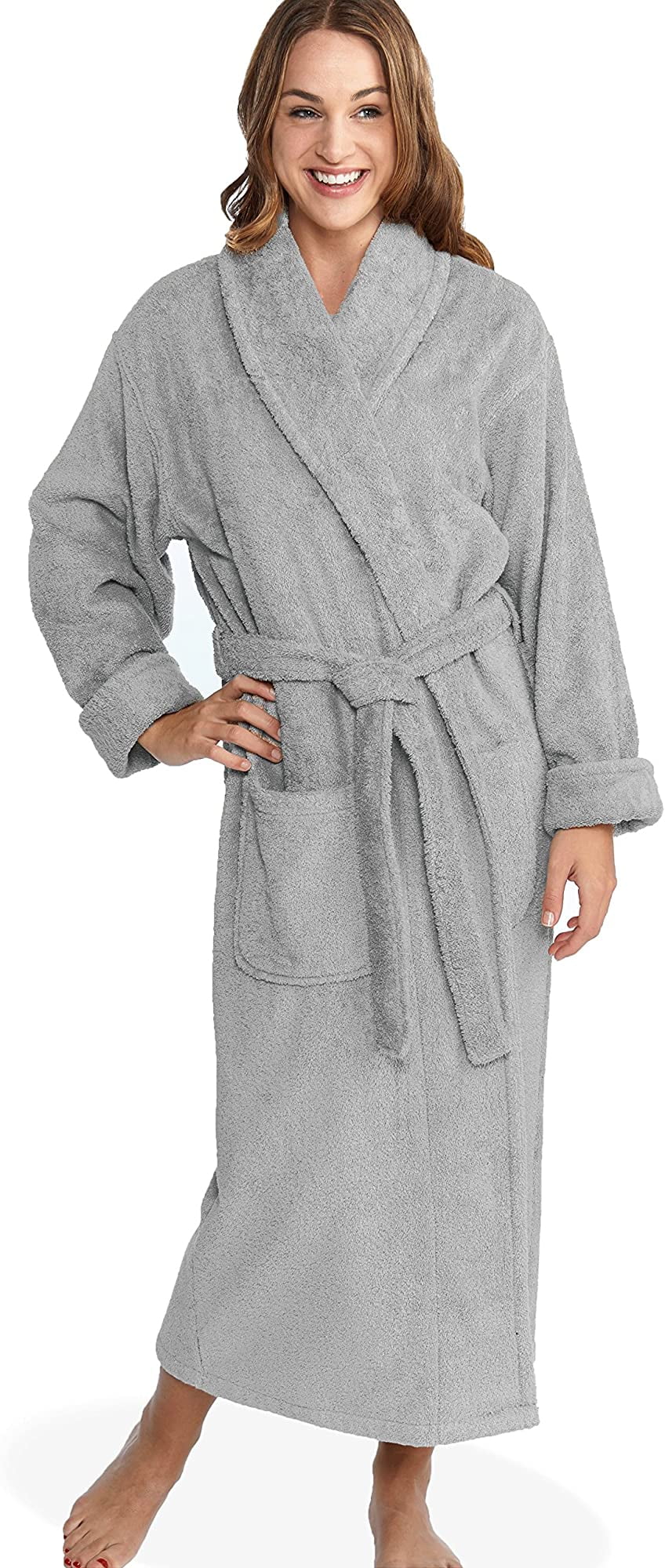 Parador Womens Terry Bathrobe, 100 Combed Pure Turkish Cotton Terry ...