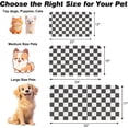 Checkered Dog Food Mat, Absorbent Leak-Proof Pet Feeding Mat, Quick Dry ...