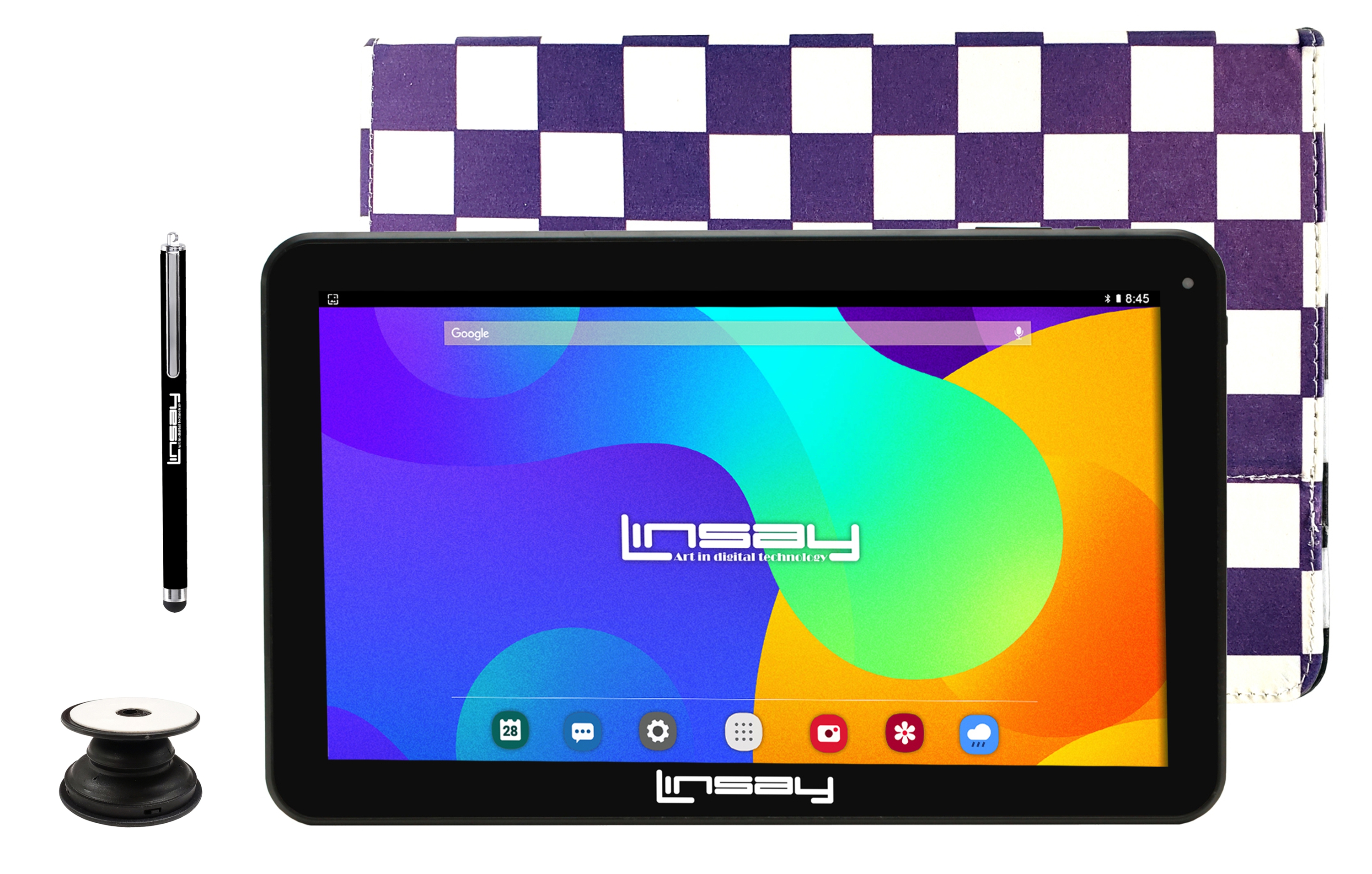 LINSAY 10.1" 2GB RAM 32GB Storage Android 12 Tablet with case Purple ...