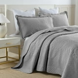 MarCielo 3-Piece 100% Cotton Oversized Bedspread Quilt Set Coverlet Set ...