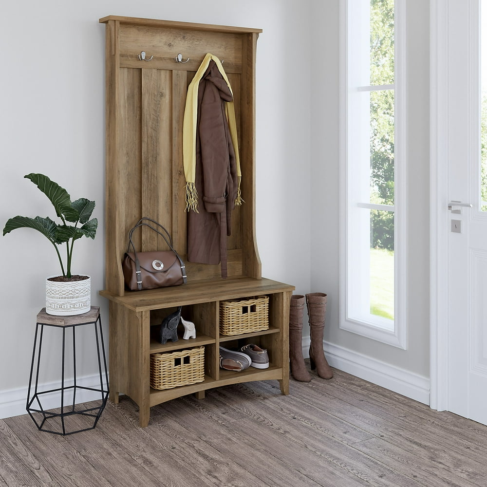 Bush Furniture Salinas Hall Tree With Shoe Storage Bench