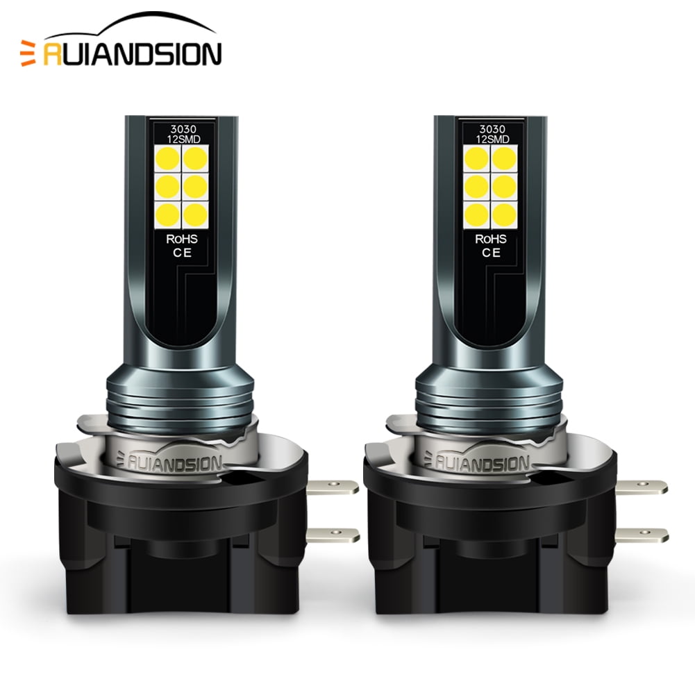Ruiandsion H8B H9B 64243 H11B LED White Light Bulbs Headlamp Beam 3030 ...