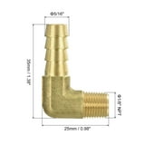 Brass Hose Barbed Elbow Fitting, 2 Pack 5/16" Barbx1/8" NPT Male 90 Degree - Walmart.com