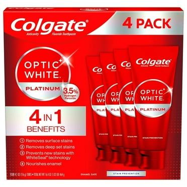 Colgate Optic White Purple Deep Clean Mint Fresh Toothpaste, Teeth ...