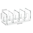 Acrylic Book Stand Transparent Desktop Book Organizer, Four-Compartment ...
