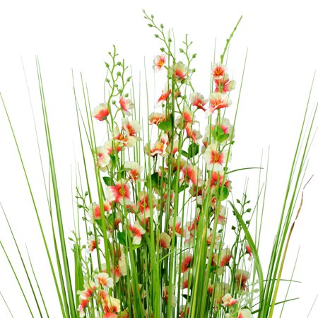 5 Feet High Artificial Reed with Decorative Yellow and Pink Flowers ...