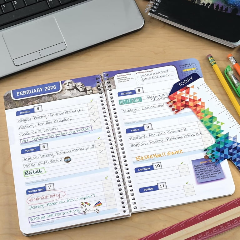 Weekly Monthly Student Planner Global Datebooks 2025-2026 Elementary ...