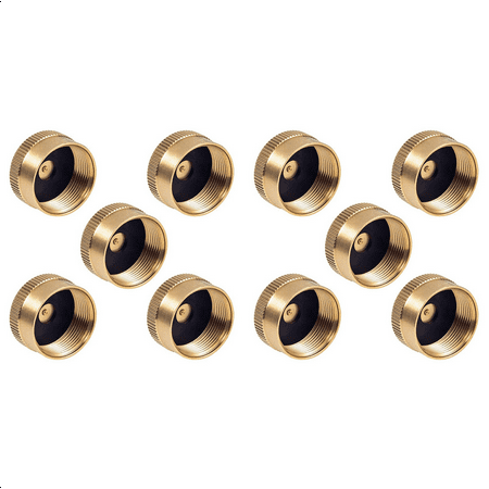 10 Pieces Solid Brass Refill Cap 1 LB Propane Bottle Cap Gas Tank ...