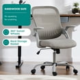 Ergonomic Mesh Computer Chair, Mid Back Design, Rolling Swivel & Height ...