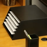 Classic Black Leather Vertical Letter Sorter - Walmart.com