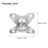 4Pack Removable Corner Brace, Metal Butterfly L Brackets Right Angle ...