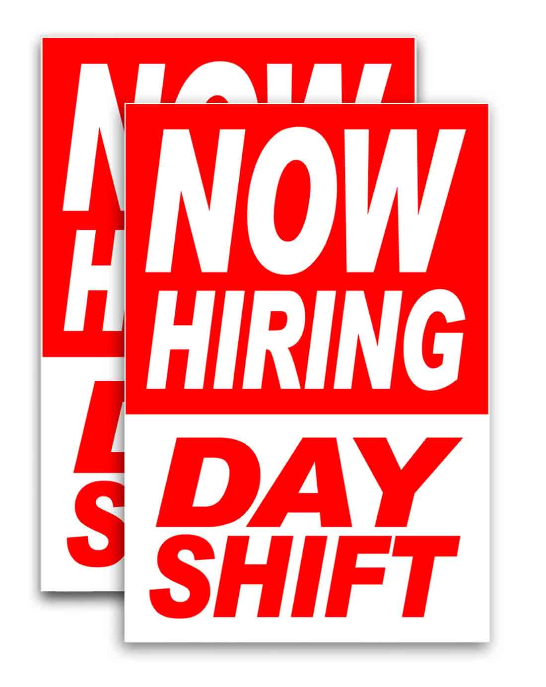 Now Hiring Dayshift (24" X 36") Vinyl Decal Only (Pack of 2) - Walmart.com