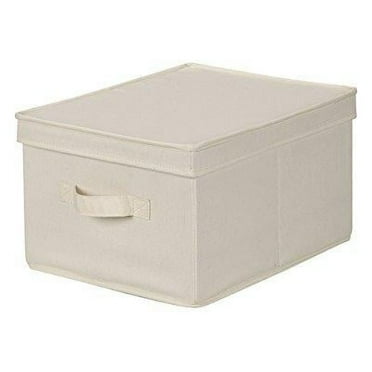 Household Essentials Large Canvas Storage Box with Lid - Walmart.com