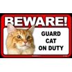 SignMission 6 x 9 in. Beware of Attack Cat Warning Decal - Cats Decals ...