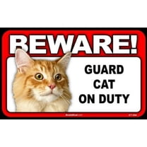 SignMission 6 x 9 in. Beware of Attack Cat Warning Decal - Cats Decals ...