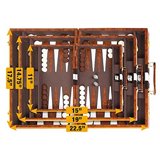 Crazy Games 15 Inch Classic Backgammon Set - Medium Brown with Leather ...