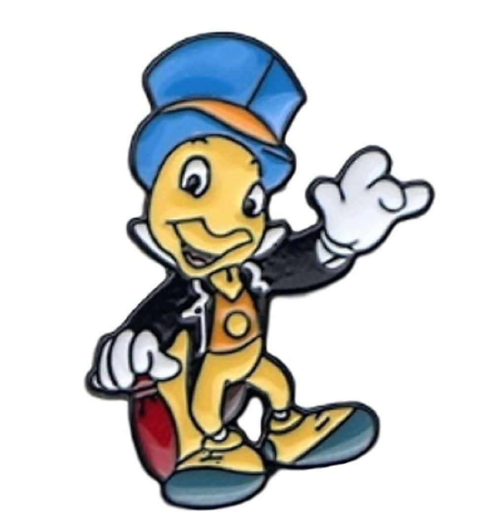 Pinocchio Jiminy Cricket Enamel Metal Logo Pin - Walmart.com
