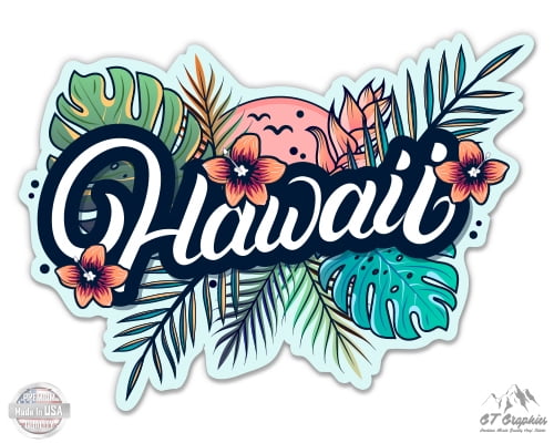 Hawaii - 3" Vinyl Sticker - For Car Laptop I-Pad Phone Helmet Hard Hat ...