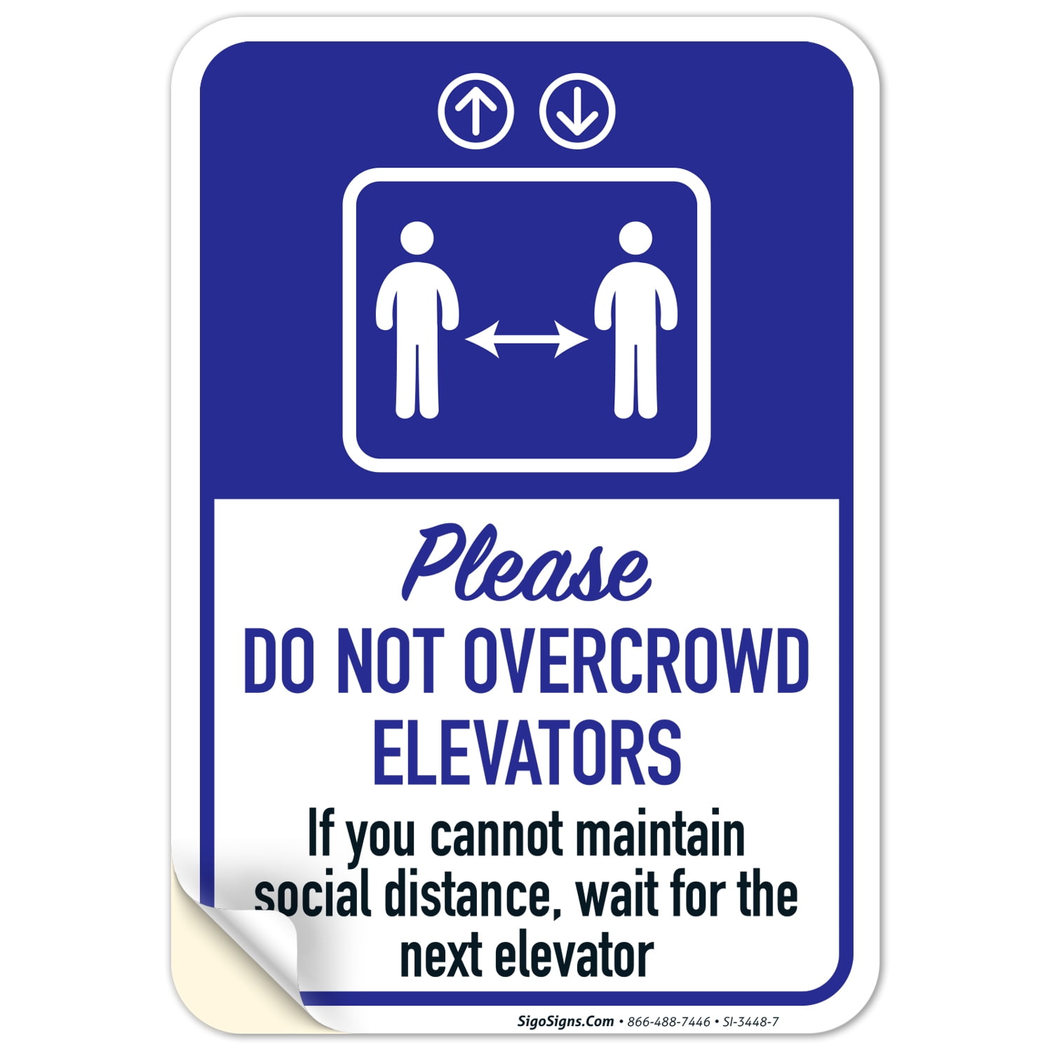 Social Distancing Elevator Sign, Please Do Not Over Crowd Elevators ...