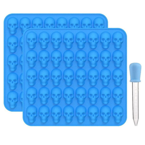 Candy Molds, Mini Skull Gummie Chocolate Molds For Halloween Gummies ...