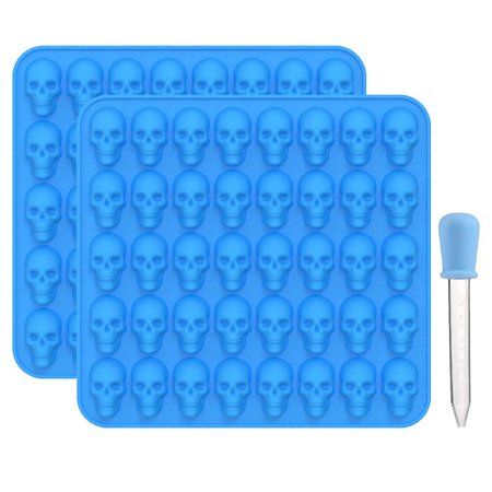 Candy Molds, Mini Skull Gummie Chocolate Molds For Halloween Gummies ...